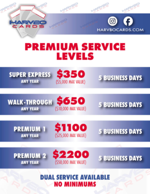 Pricing – HarvboCards: Group PSA Grading & Autograph Authentication